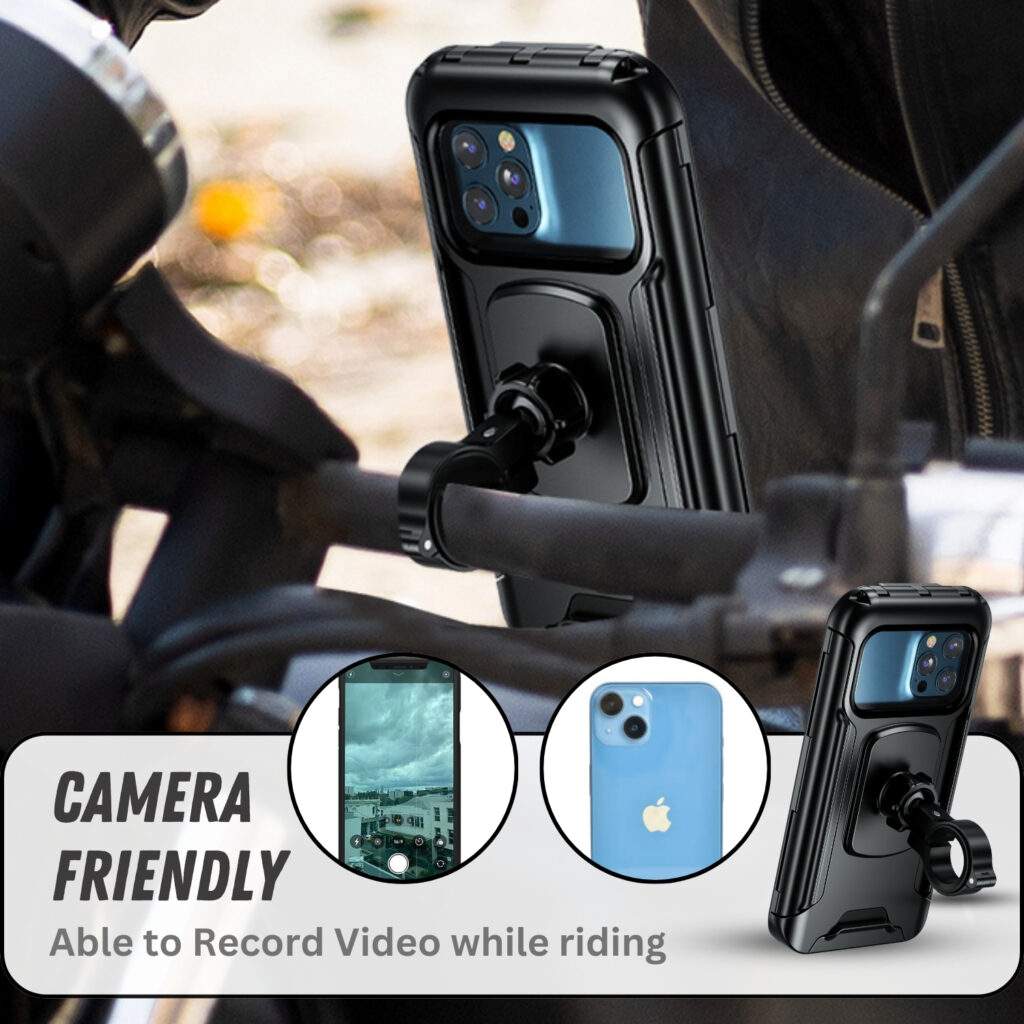 Fully Waterproof Handlebar Mobile Phone Holder with 360° Rotation for ...